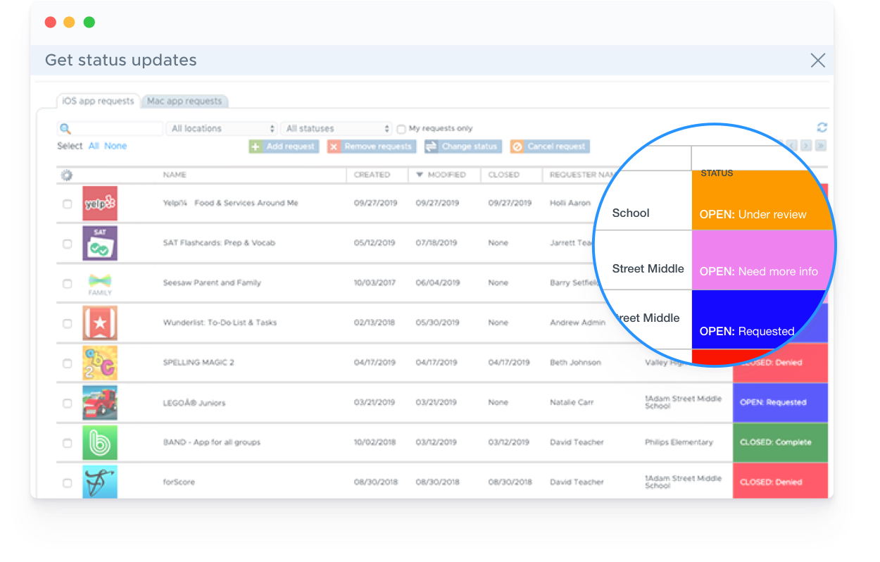 Cloud-based mobile device management for Apple devices